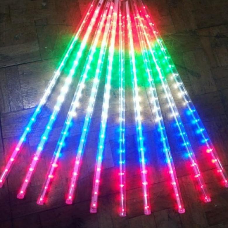 Jual DIH1099 Lampu meteor 10 batang 50 Cm merk Nikimura. RGB. Nyala ...