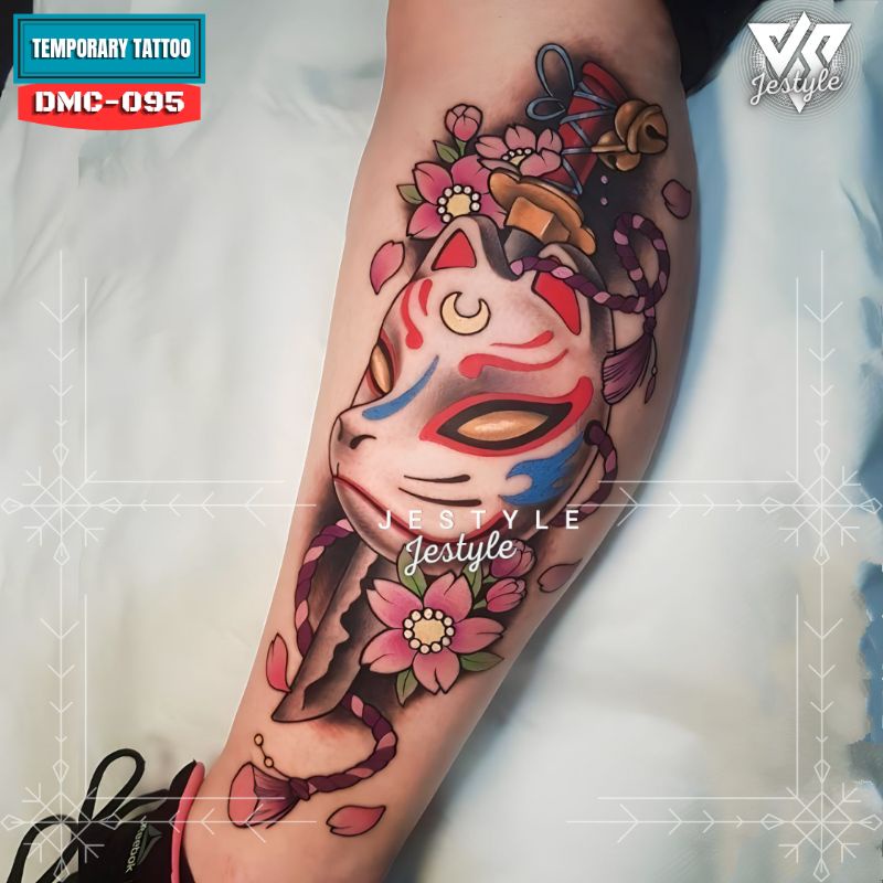 Jual [DMC-095] Tato Temporer Temporary Tattoo Topeng iblis Demon ...