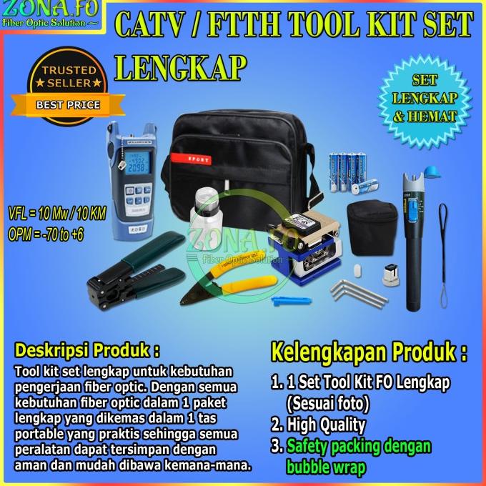 Jual Ftth Tool Kit Set Lengkap Opm Vfl Cleaver Fo Fiber Optik Toolkit ...