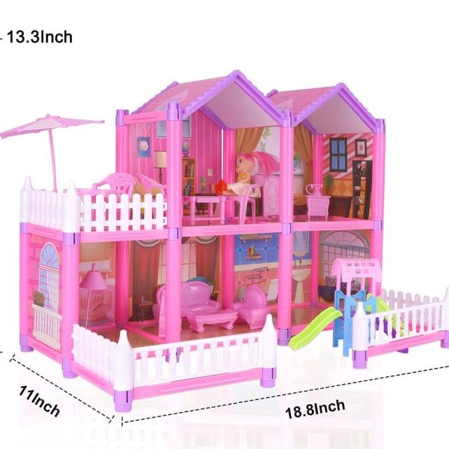 Jual Mainan Barbie House + Lampu Dream Castle - Rumah Barbie | Shopee ...