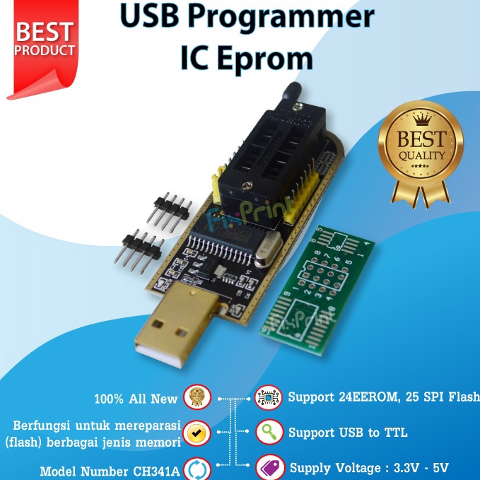 Jual 10.10 COD USB Programmer IC Eprom CH341A Module Flash BIOS Eeprom ...
