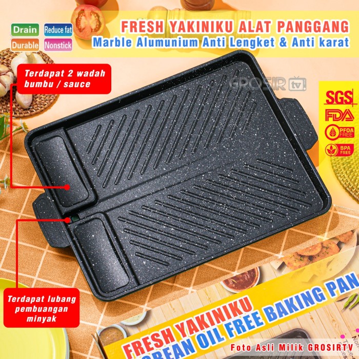 Jual GRILL BBQ YAKINIKU PAN Alat Panggang/Panggangan/Pemanggang daging ...