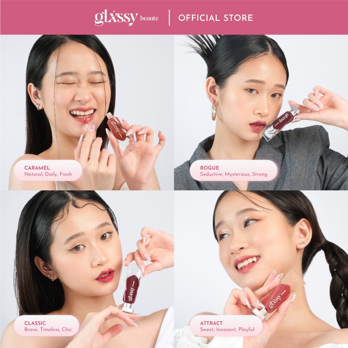 Jual Glxssy Souffl Satin Stain - Attract Lip Tint | Shopee Indonesia