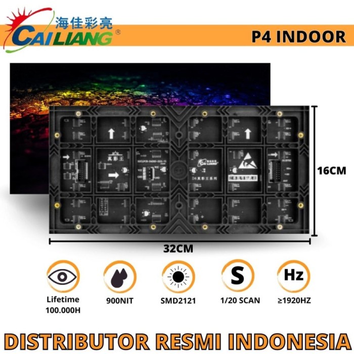 Jual MODUL LED VIDEOTRON CAILIANG P1.8 P2.5 P3 P4 P5 INDOOR P8 P10 ...