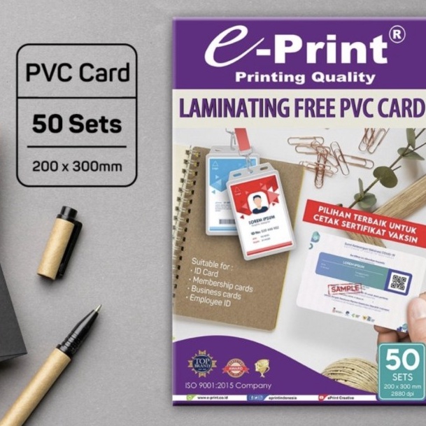 Jual SALE! E-Print PVC LAMINATING Card 50 sets | Shopee Indonesia