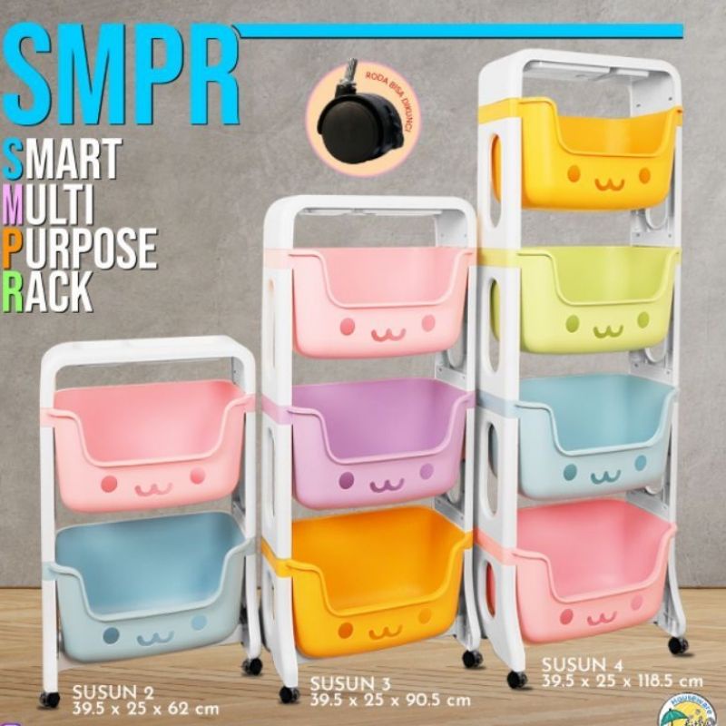 Jual SMART MULTI PURPOSE RACK TABITHA SUSUN 2/3/4 rak mainan anak susun ...