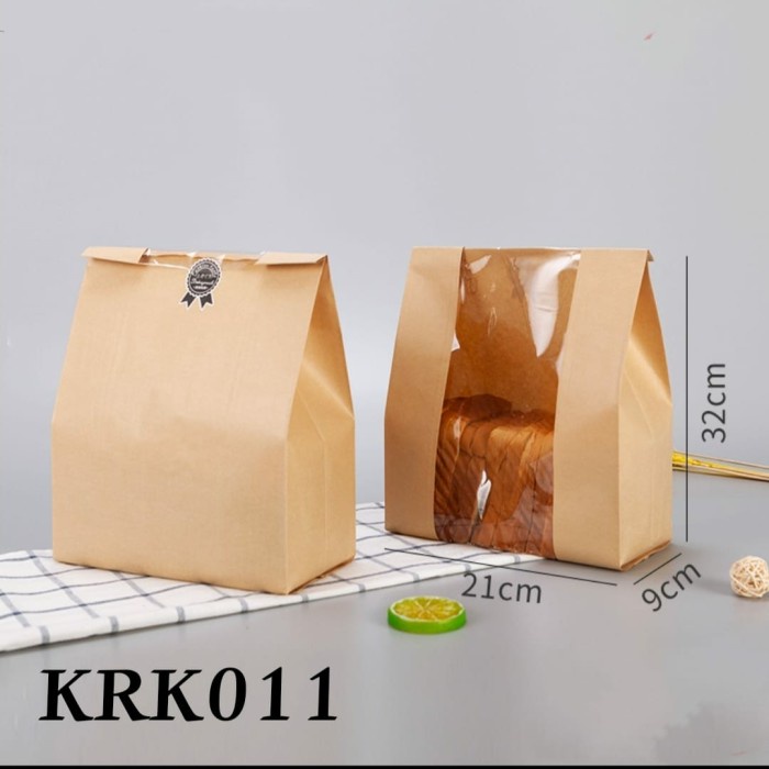 Jual Terlaris Packaging Kertas Roti Krk011/ Kemasan Plastik Roti/ Roti ...