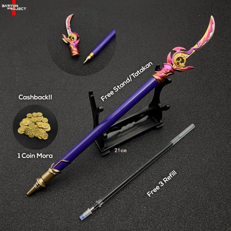Jual Pena Pulpen Model Weapon Genshin Impact Engulfing Lightning ...