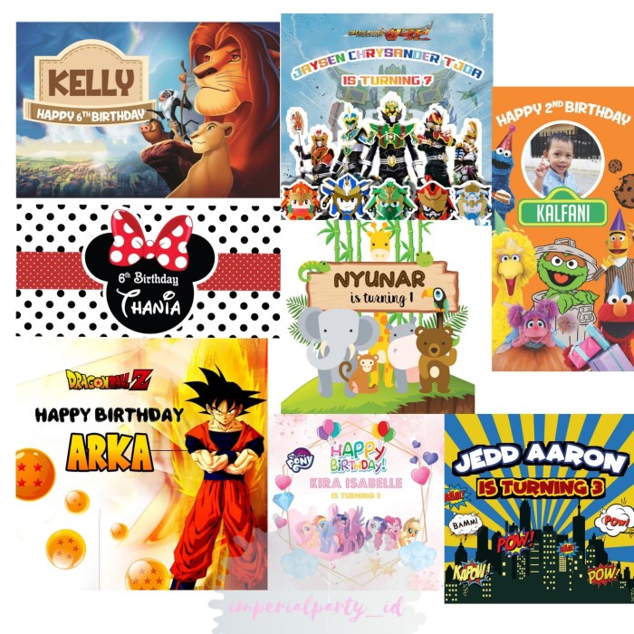 Jual Custom Birthday Backdrop Banner Spanduk Ultah 2X2 M Bestseller ...