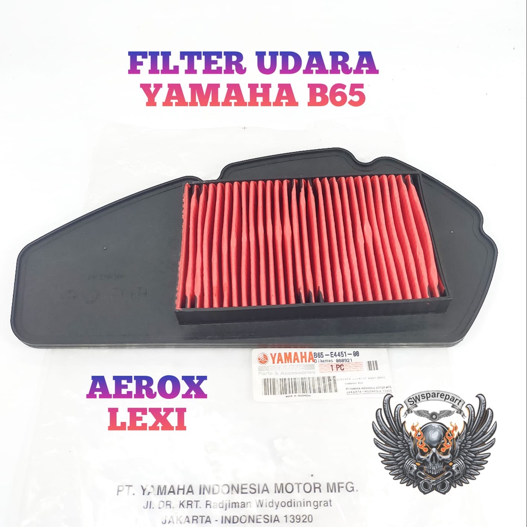 Jual FILTER UDARA YAMAHA B65 AEROX LEXI KUALITAS ORIGINAL YAMAHA YGP ...