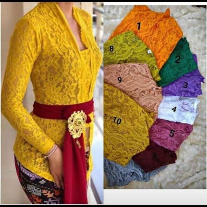 Jual Baju Kebaya Cantik Brokat Bali Pakaian Adat Bali | Shopee Indonesia