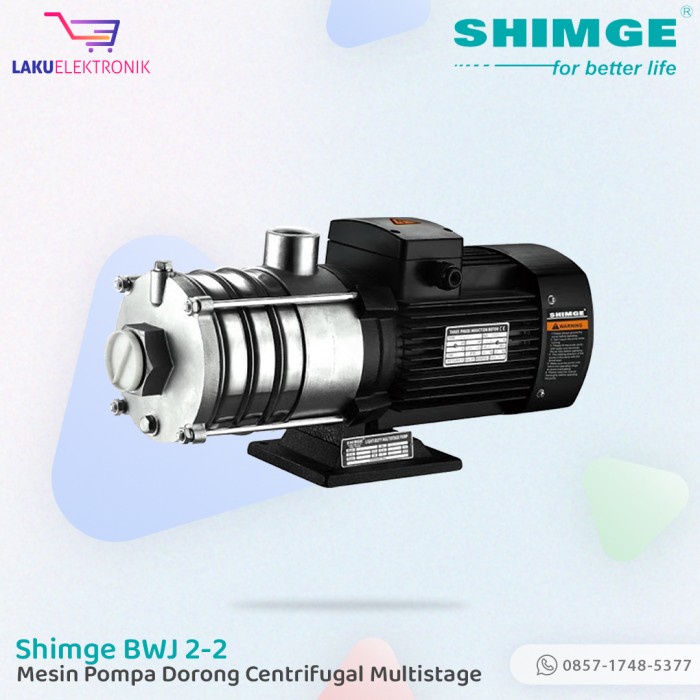 Jual Mesin Pompa Dorong Sentrifugal Horizontal Multistage Shimge BWJ 2 ...