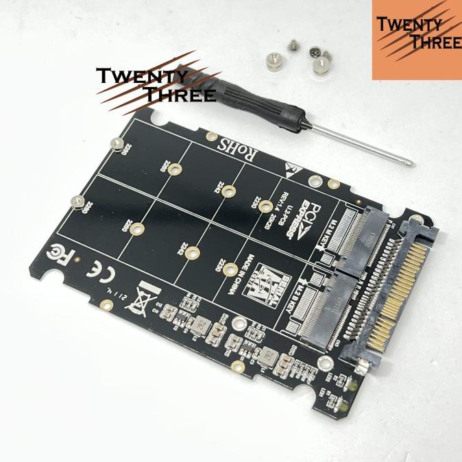 Jual Adapter 2in1 M.2 NVME SATA U2PCB B Key M Key SSD to U.2 SFF-8639 | Shopee Indonesia