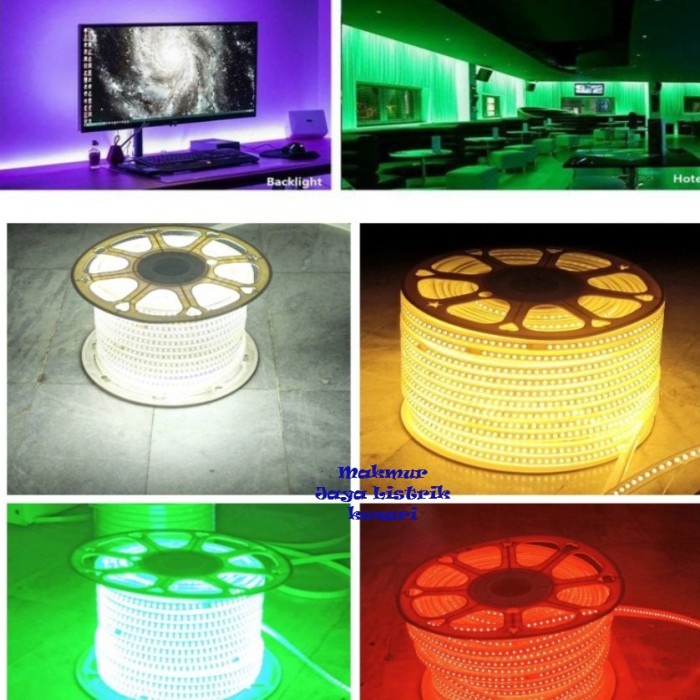 Jual LED STRIP Selang SMD 2835 Mata Rapat 100 METER AC 220V 100M TERANG ...