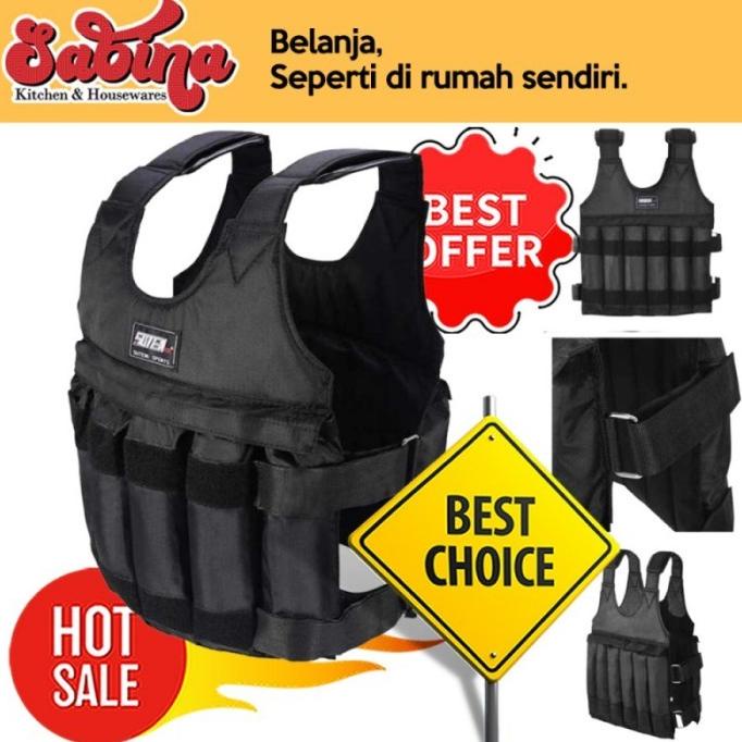 Jual Rompi Pemberat Badan Latihan Olahraga Weighted Vest Beban Max 20kg ...