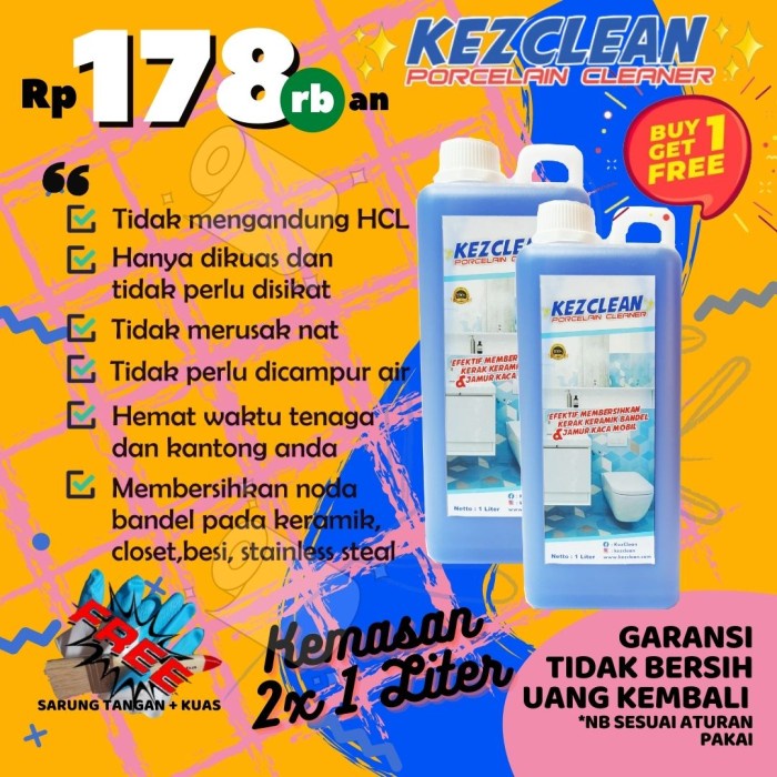 Jual CAIRAN PEMBERSIH KERA KAMAR MANDI KEZCLEAN HARGA PROMO HEMAT 2X ...