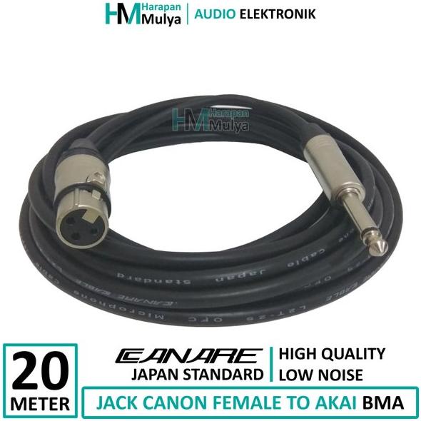 Jual Kabel Mic / Microphone Canare L2T-2S [20M/20 Meter] + Jack Canon Female To Akai Bma ...