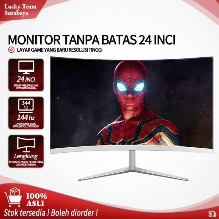 Jual Monitor lengkung 24 inci 144Hz Layar LCD tanpa batas definisi ...