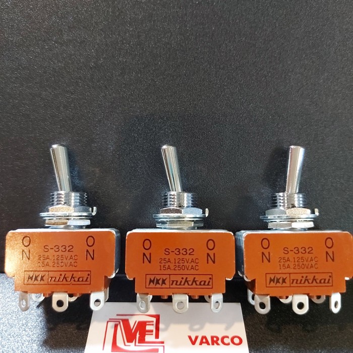 Jual Bestseller Toggle Switch Nikkai (Nkk) S332 On Off / On On 6 Pin ...
