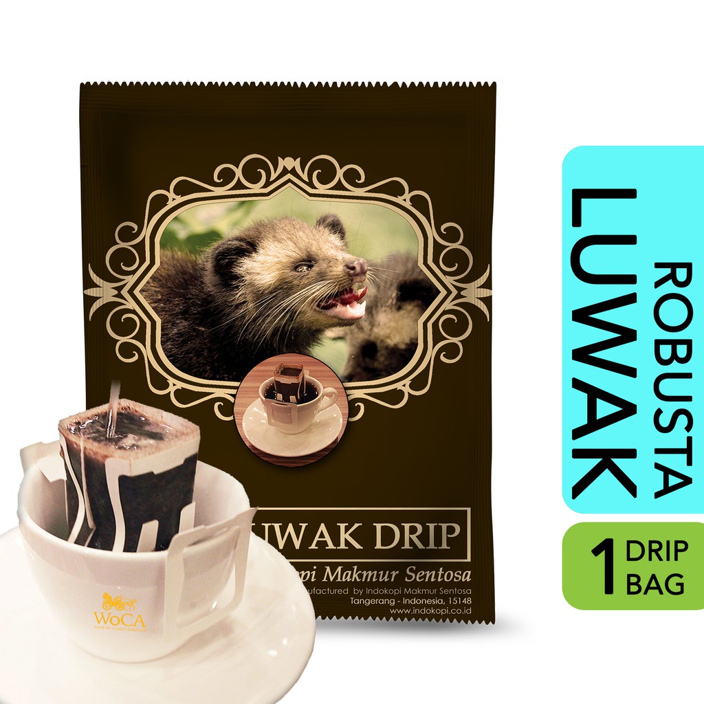 Jual WoCA Kopi Luwak DRIP ROBUSTA 1 sachet | Shopee Indonesia