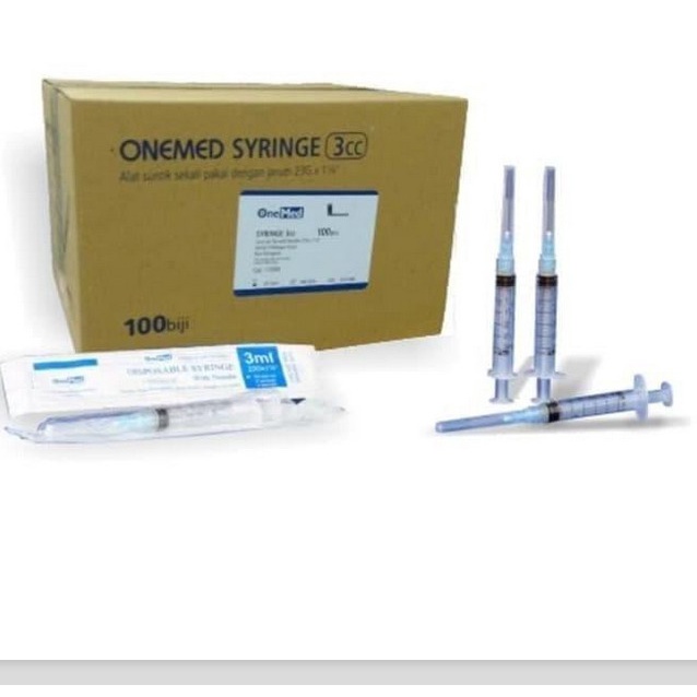 Jual Disposable Syringe Spoit OneMed 3 CC | Shopee Indonesia