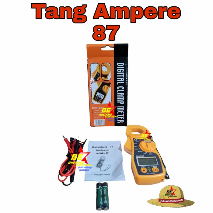 Jual Tang Ampere 87 Digital Clamp Meter Multi meter Kabel Tester Amper ...