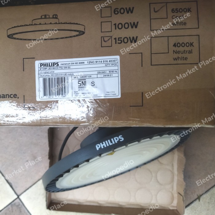 Jual Philips Highbay By239P 150W Led180 220V Smartbright Led G4 Ip65 ...