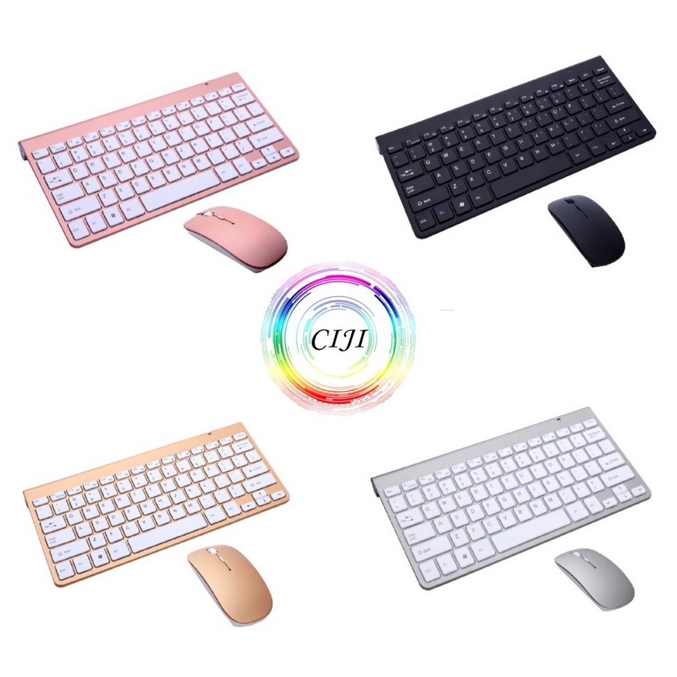 Jual Trend Terbaru [ Cod ] Ciji Paket Keyboard Wireless Mouse Wireless Silent Desain Ultrathin