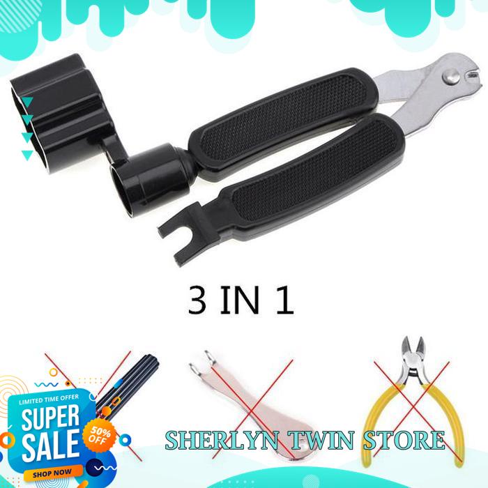 Jual GUITAR TOOLS 3 IN 1 STRING WINDER + BRIDGE PINS PULLER + STRING ...