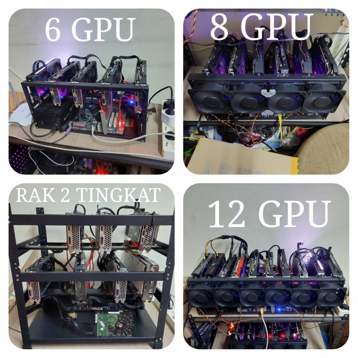 Jual Rak Mining Rig Open Air Case GPU PREMIUM BLACK | Shopee Indonesia