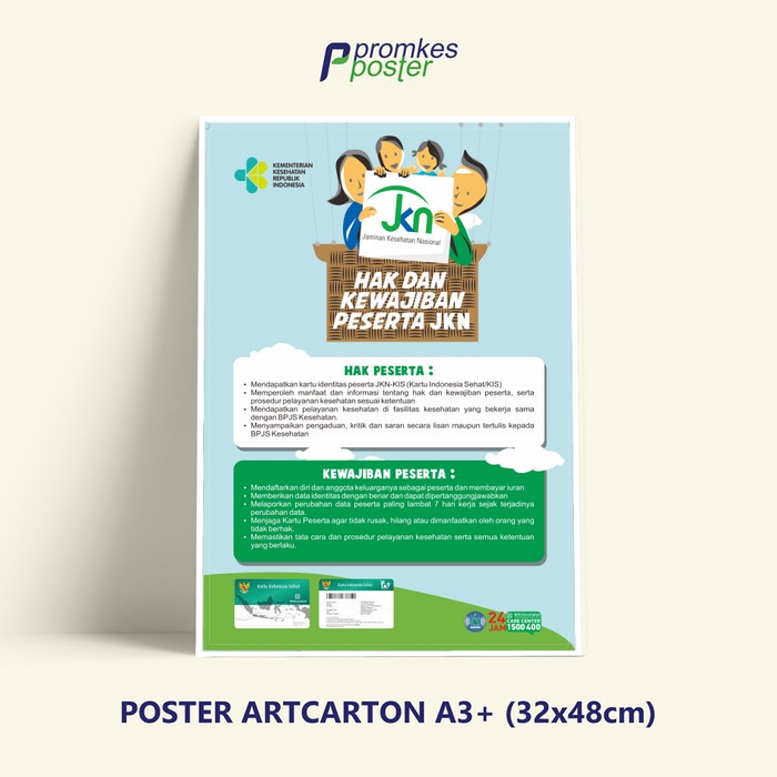 Jual Poster Kesehatan Hak dan Kewajiban Peserta JKN | Shopee Indonesia