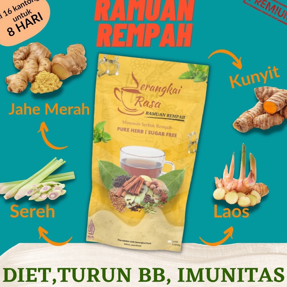 Jual YCXY0702 [ pouch Kuning ] Teh Detox | Teh celup Rempah | JSR ...