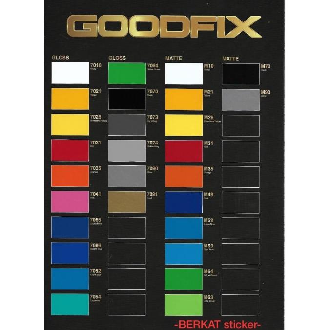Jual STIKER STICKER GOOD-FIX GOODFIX Glossy Matte Transparant skotlet ...