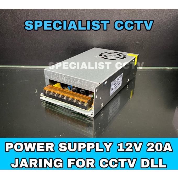 Jual Power Supply 12V 20A Jaring / Power Supply For CCTV | Shopee Indonesia