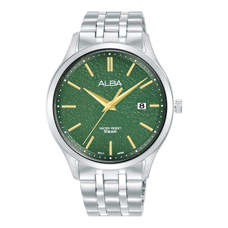 Jual Jam Tangan Pria Alba Prestige AS9R29X1 Men Green Patterned Dial ...