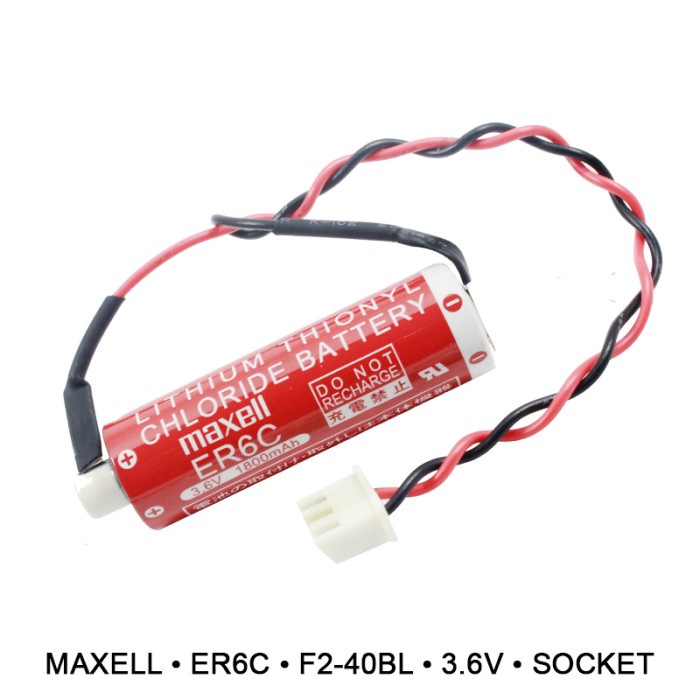 Jual BATERAI LITHIUM MAXELL ER6C AA F2-40BL 3,6V + SOCKET | Shopee ...