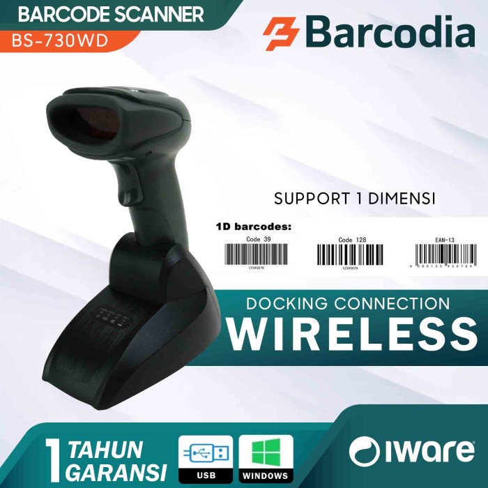 Jual Barcode Scanner Wireless 1D Iware BS-730WD BS 730WD - USB ...