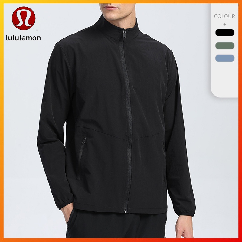 Jual Lululemon new yoga sports men's jacket zip pocket cuffs tight ...