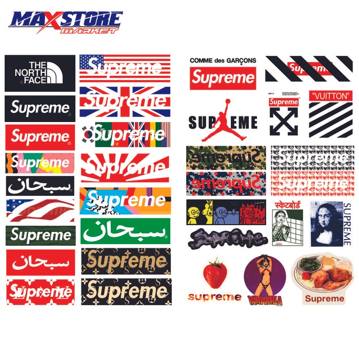 Jual Supreme Sticker Sticker Koper Supreme Skateboard Sticker Pack Shopee Indonesia 7598