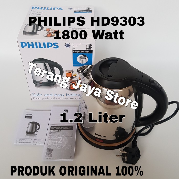 Jual Kettle Philips HD9303 Pemanas Air Listrik Philips HD9303 Teko ...