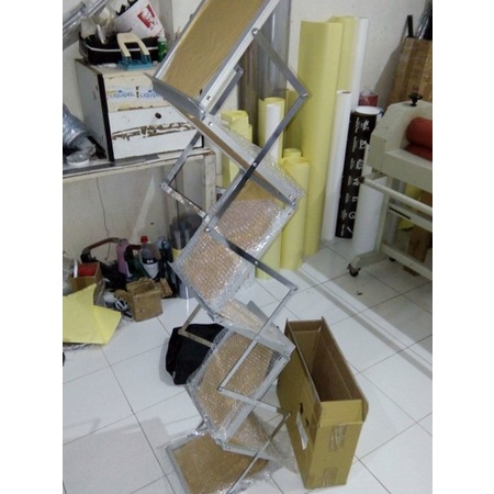 Jual RAK BROSUR Lipat stainless non tas koper | Shopee Indonesia