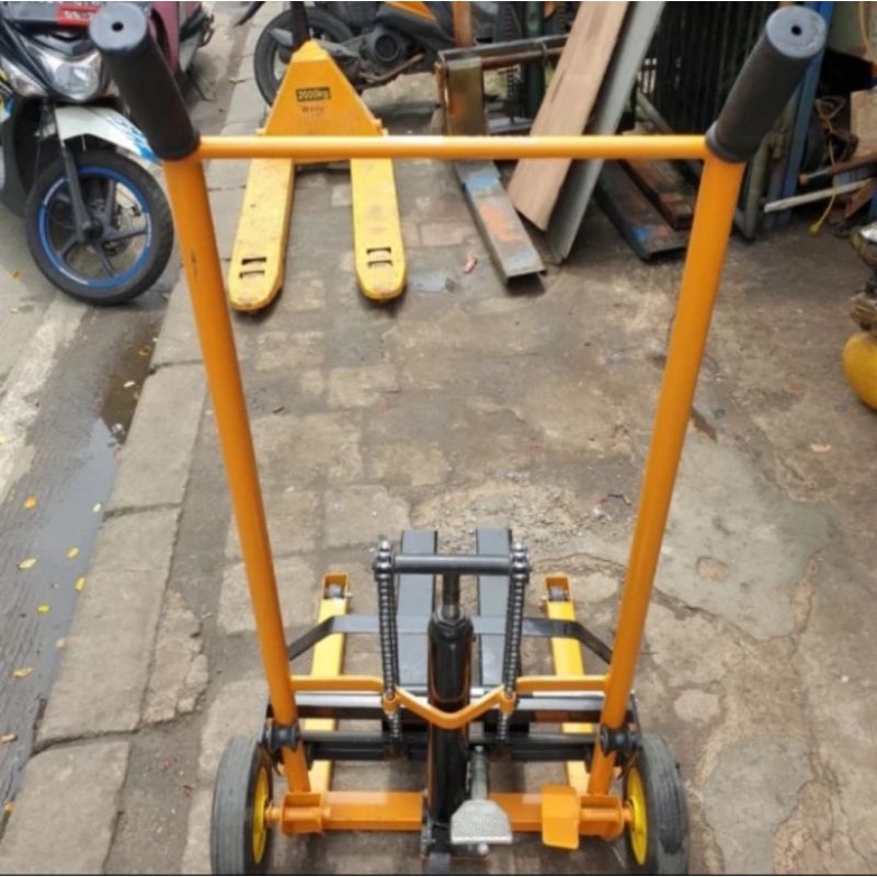 Jual hand Stacker trolley 200kg hand forklift / troli mini | Shopee ...