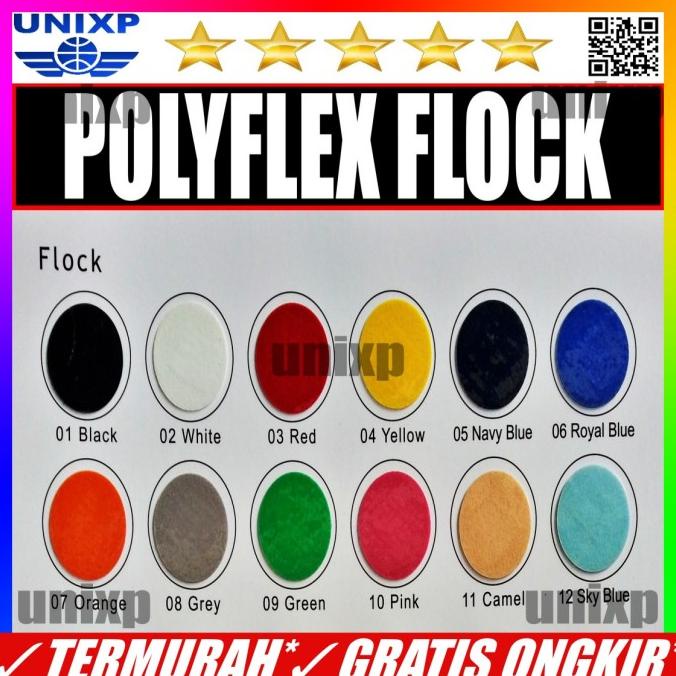 Jual Polyflex Flock Polyflock Bahan Sablon Polyflex Pvc Poliflex Pvc ...