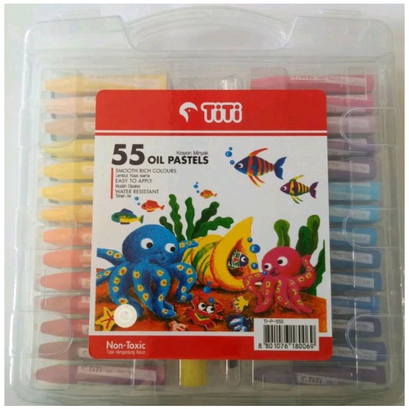 Jual Titi Crayon 55 Warna - Oil Pastel 55 Color Ti-P-55S | Shopee Indonesia
