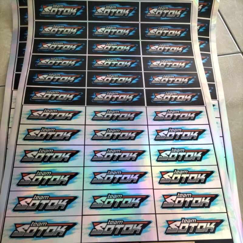 Jual Stiker team sotok 1 lembar Hologram,vynil,cromo | Shopee Indonesia