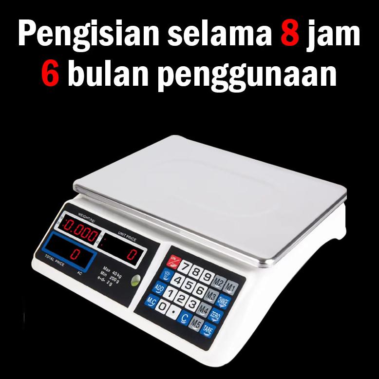 Jual Promo Qme Timbangan Buah Digital 40Kg Digital Computing Scale 40Kg Double Display Lp453 ...
