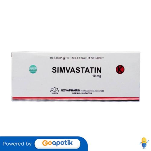 Jual SIMVASTATIN NOVAPHARIN 10 MG BOX 100 TABLET | Shopee Indonesia