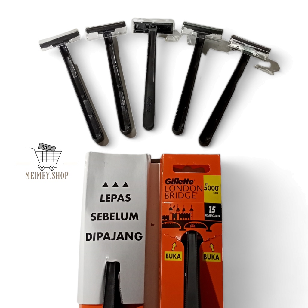 Jual Gillette Pisau Cukur London Bridge Paket Hemat isi 15pcs Dan 30pcs ...