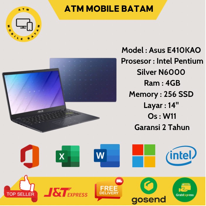 Jual Asus E410KAO Intel Pentium N6000 4/256GB W11 OHS 14" | Shopee ...