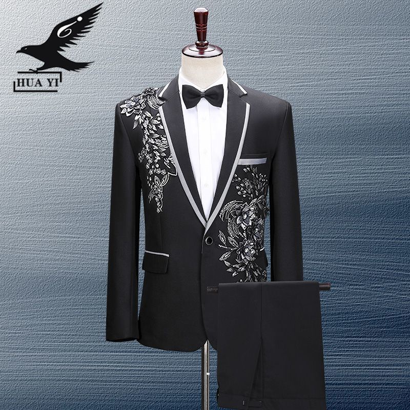 Jual ☑Jaket Setelan Hitam Pria Setelan Pertunjukan Paduan Suara Ujian ...